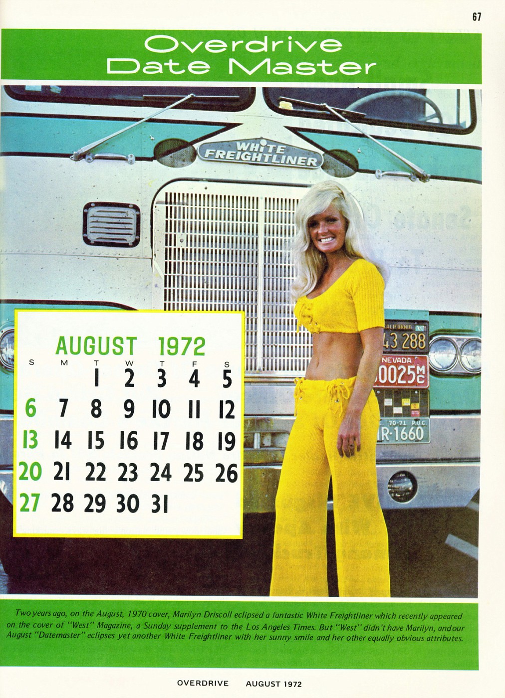 Photo: August 1972 Date Master | 08 Overdrive Magazine August 1972 ...